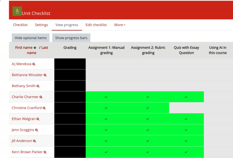 Use Moodle Checklists to Help Students Get Organized and Track Progress – Teaching Resources